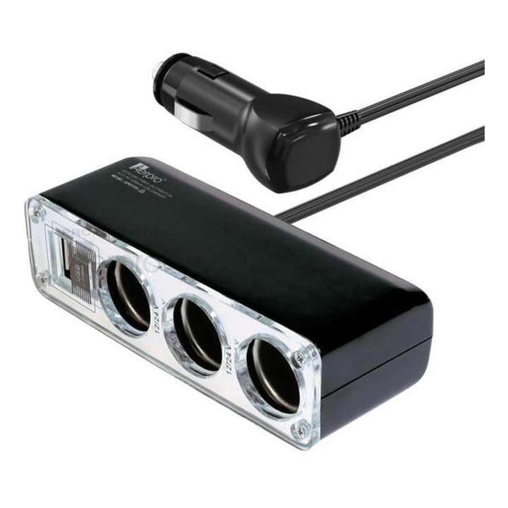 Aerpro 12V / 24V Triple Accessory Socket Adaptor Inc 5V/2.4A USB Port ...