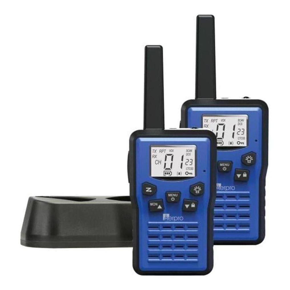 Aerpro Handheld 2W UHF CB Radio 80 Channel Rechargeable - Twin Pack ...