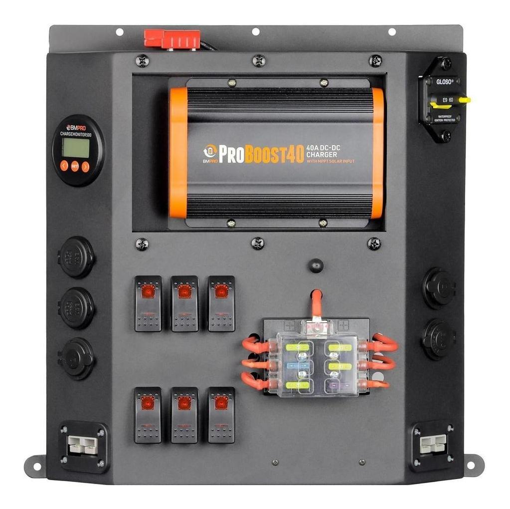 BMPRO Canopy Distribution Charging Board Inc Battery Display and 40 Amp ...