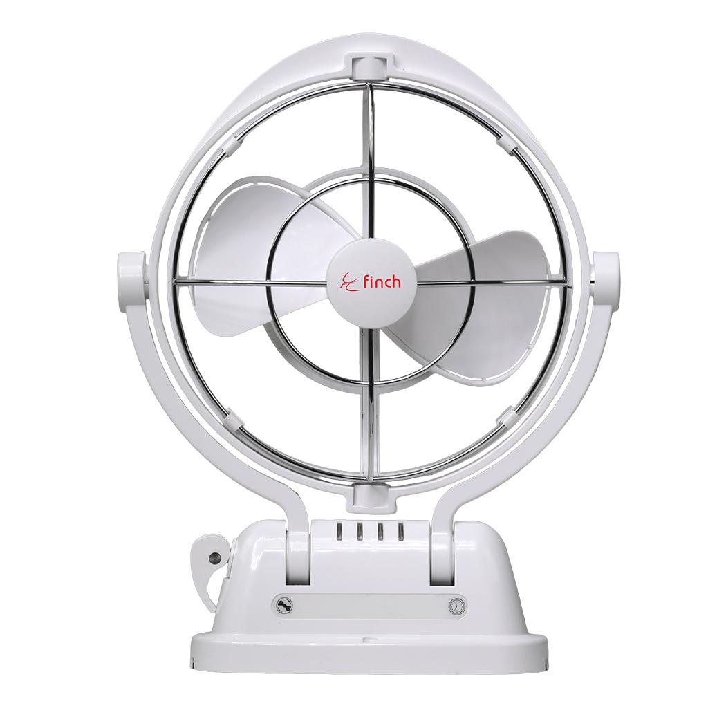 Finch 12/24V 3 Speed 360° Airflow Gimbal Fan Inc USB & Remote White ...