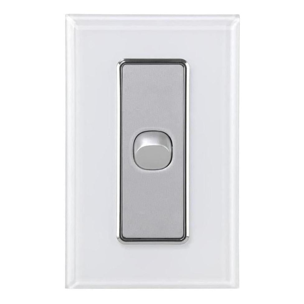 Iluma 1 Gang D/GL Series Vertical Light Switch White/Silver – Caravan ...