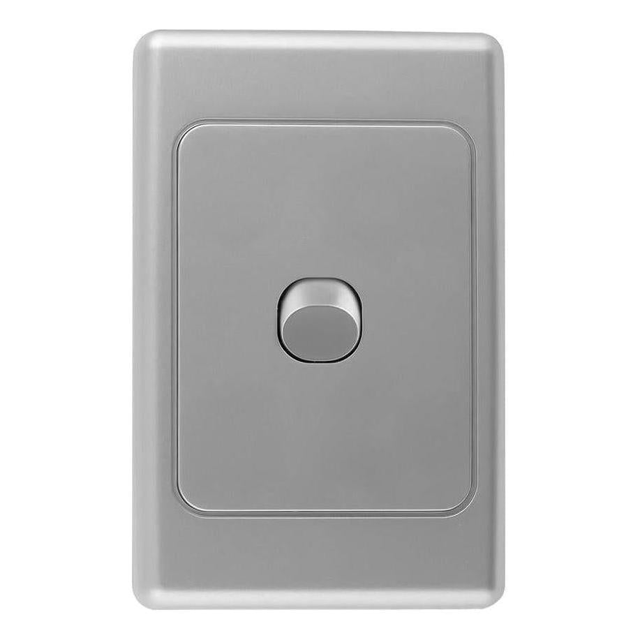 Iluma 1 Gang Vertical Light Switch Silver – Caravan and Camping Aus