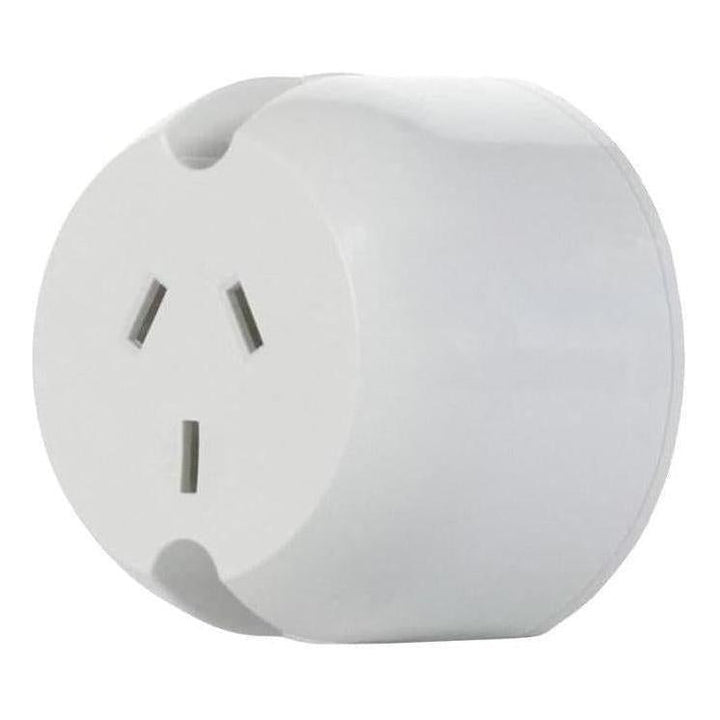 Iluma Panel Mount Plug Base Surface Socket GPO PowerPoint 70mm White ...