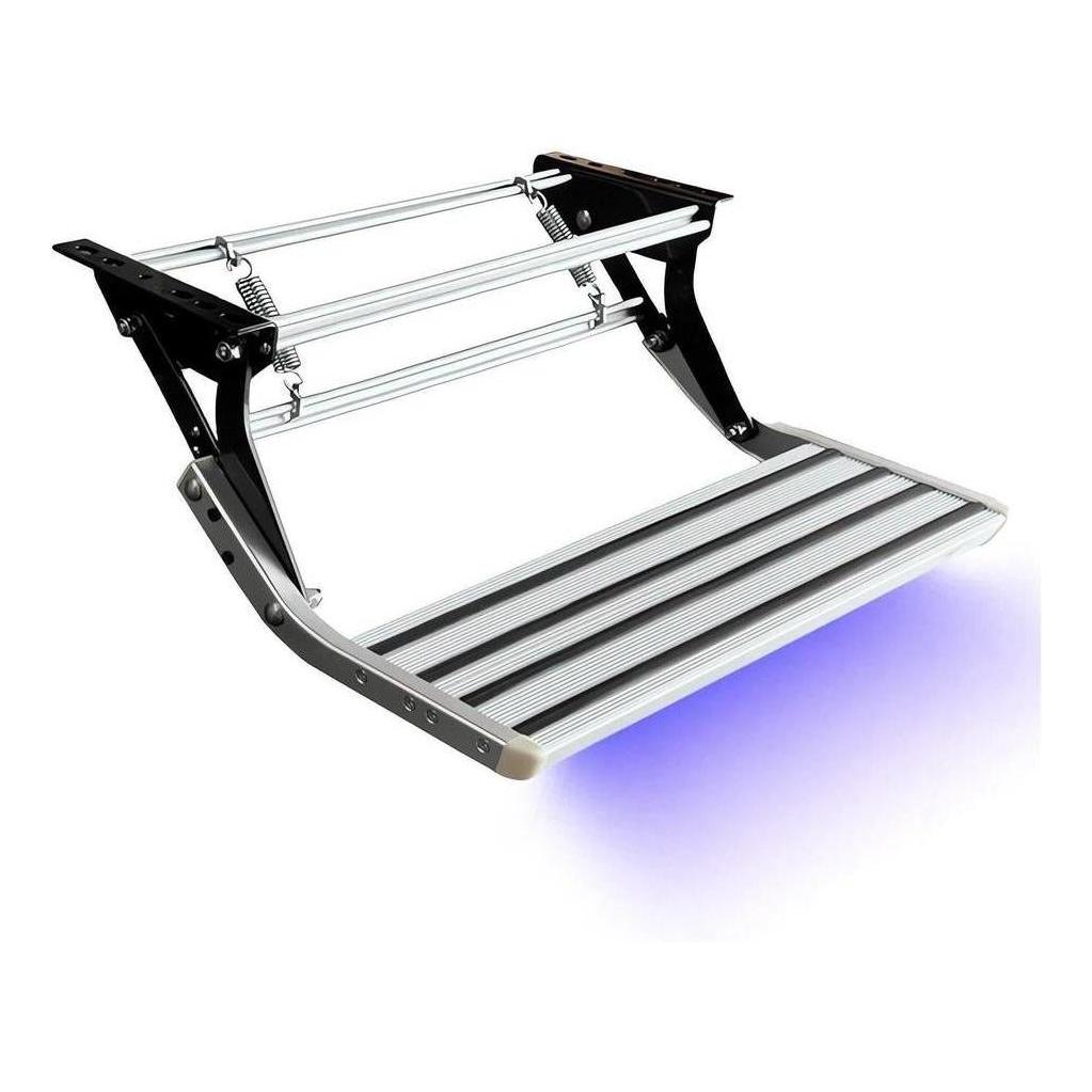 Iluma Single Manual Pull Out Aluminium Step Silver With LED Light ...